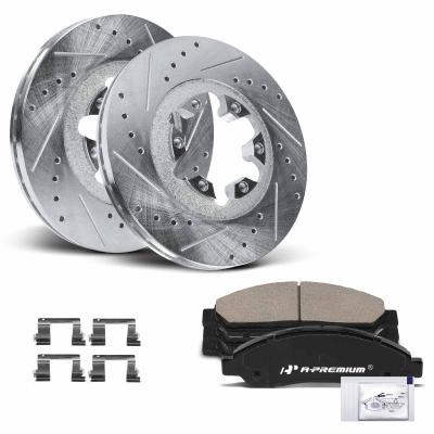 China Front Drilled Rotors & Ceramic Brake Pads for Chevrolet Colorado GMC Canyon for sale