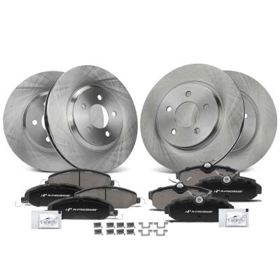 China Front & Rear Disc Brake Rotors & Ceramic Brake Pads for Ford Mustang 2005-2010 for sale