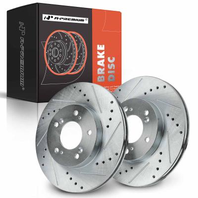 China Front Drilled Brake Rotors for Honda CR-V 1997-2001 Prelude Acura Integra RL for sale