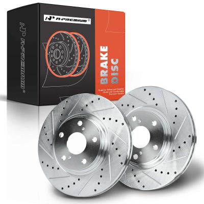 China Front Drilled Brake Rotors for Toyota Highlander 2001-2007 Lexus ES330 for sale