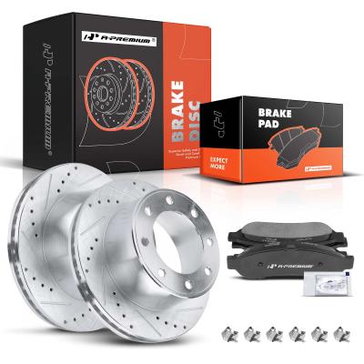 China Rear Drilled Rotors & Ceramic Brake Pads for Ford F-250 F-350 Super Duty 05-12 for sale