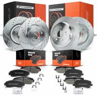 China Front & Rear Drilled Rotors & Ceramic Brake Pads for Honda Odyssey 2011-2014 for sale
