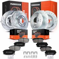 China Front & Rear Drilled Rotors & Ceramic Brake Pads for Kia Forte Koup 10-13 Forte5 for sale