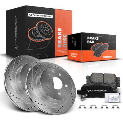 China Rear Drilled Rotors & Ceramic Brake Pads for INFINITI G35 2003-2005 Nissan LEAF for sale