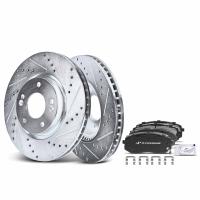 China Front Drilled Rotors & Ceramic Brake Pads for Hyundai Tucson 10-15 Kia Sportage for sale