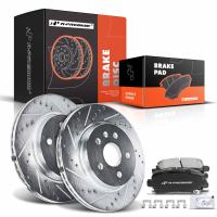 China Rear Drilled Rotors & Ceramic Brake Pads for Chevy Impala 14-20 Cadillac Buick for sale