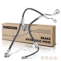 China 2Pcs Front Brake Hydraulic Hose for Chevrolet Tahoe 1995-2000 GMC C2500 Yukon for sale