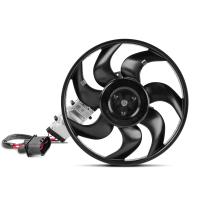 China Driver Radiator Cooling Fan Assembly with Control Unit for Audi Q7 VW Touareg for sale