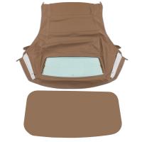 China Tan Convertible Soft Top with Glass Window for Ford Mustang 1994-2004 Convertible for sale