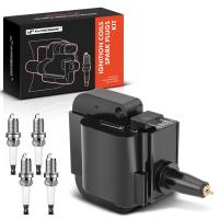 China 1x Black Ignition Coil & 4x IRIDIUM Spark Plug Kits for Honda Accord 96-02 Acura for sale