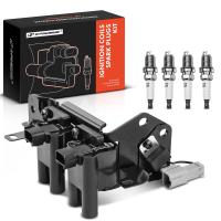 China 1x Black Ignition Coil & 4x IRIDIUM Spark Plug Kits for Hyundai Accent 01-05 1.6L for sale