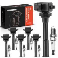 China 6x Black Ignition Coil & IRIDIUM Spark Plug Kits for Acura SLX Honda Isuzu 3.2L for sale