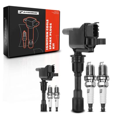 China 2x Black Ignition Coil & 4x IRIDIUM Spark Plug Kits for Mazda Miata L4 1.8L for sale