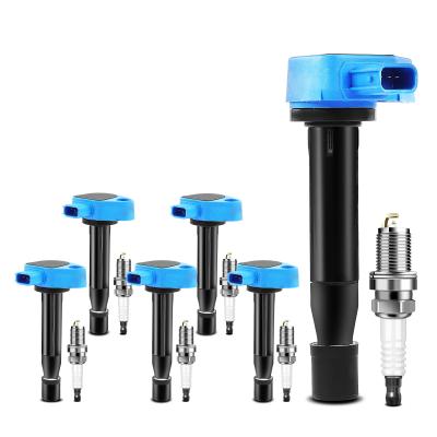 China 6x Blue Ignition Coil & IRIDIUM Spark Plug Kits for Acura CL 2001-2003 TL Honda for sale