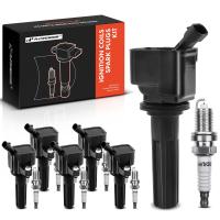 China 6x Black Ignition Coil & IRIDIUM Spark Plug Kits for Chevrolet Trailblazer 06-09 for sale