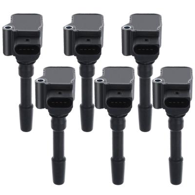 China 6x Ignition Coils with 4 Pins for Porsche Cayenne Macan 15-18 Panamera 3.0L 3.6L for sale
