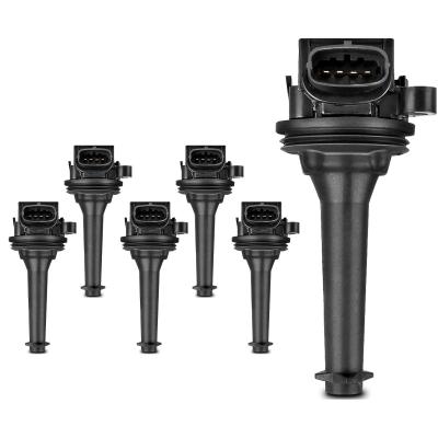 China 6x Ignition Coils with 4 Pins for Volvo S80 1999-2005 XC90 2.8L 2.9L 2003-2005 for sale