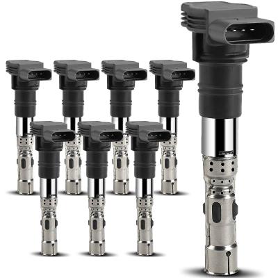 China 8x Ignition Coils with 4 Pins for Volkswagen Phaeton Touareg 04-06 4.2L for sale