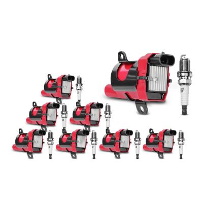 China 8x Red Ignition Coil & IRIDIUM Spark Plug Kits for Chevrolet GMC Cadillac Buick for sale