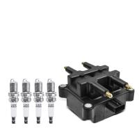 China 1x Black Ignition Coil & 4x IRIDIUM Spark Plug Kit for Subaru Legacy 97-99 Impreza for sale