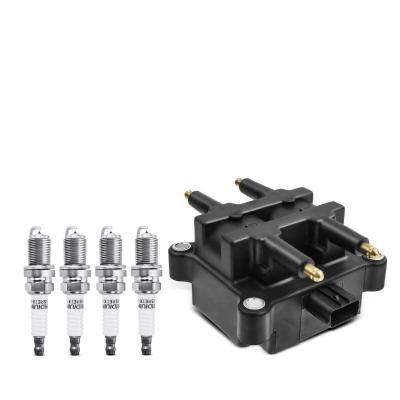 China 1x Black Ignition Coil & 4x IRIDIUM Spark Plug Kit for Subaru Legacy 97-99 Impreza for sale