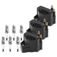 China 3x Black Ignition Coil & IRIDIUM Spark Plug Kits for Buick Allure Chevy Olds for sale