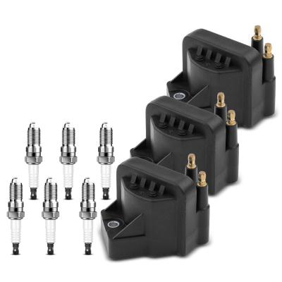 China 3x Black Ignition Coil & IRIDIUM Spark Plug Kits for Buick Allure Chevy Olds for sale
