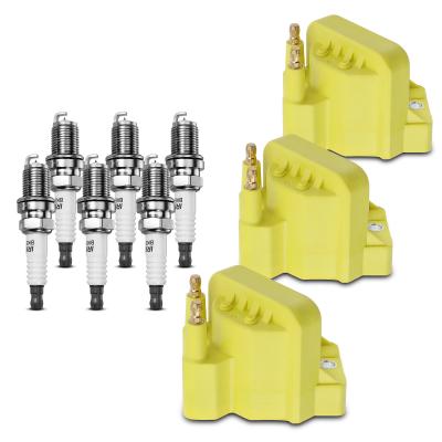 China 3x Yellow Ignition Coil & IRIDIUM Spark Plug Kits for Buick Allure 05-08 Chevy for sale