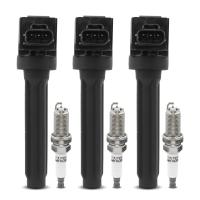 China 3x Black Ignition Coil & IRIDIUM Spark Plug Kits for Mitsubishi Mirage 2014-2015 1.2L for sale