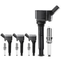 China 4x Ignition Coil & IRIDIUM Spark Plug Kits for Audi A3 A4 A6 Q5 VW Jetta Passat for sale