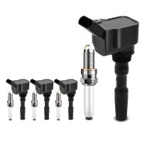 China 4x Black Ignition Coil & IRIDIUM Spark Plug Kits for Volkswagen Jetta Audi 16-18 for sale
