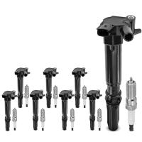 China 8x Black Ignition Coil & IRIDIUM Spark Plug Kits for Ford F-150 F-250 Super Duty for sale