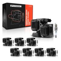China 8x Black Ignition Coil & 16x IRIDIUM Spark Plug Kits for Mercedes-Benz CL500 CLK430 for sale