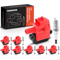 China 8x Red Ignition Coil & IRIDIUM Spark Plug Kits for Cadillac CTS Chevy Pontiac for sale