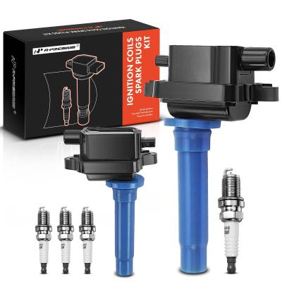 China 2x Black Ignition Coil & 4x IRIDIUM Spark Plug Kits for Kia Sportage 95-02 2.0L for sale