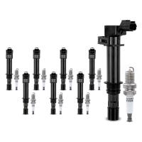 China 8x Black Ignition Coil & IRIDIUM Spark Plug Kits for Dodge Dakota Jeep for sale