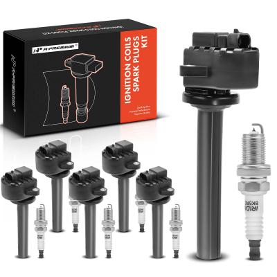 China 6x Black Ignition Coil & IRIDIUM Spark Plug Kits for Honda Passport Isuzu Axiom for sale