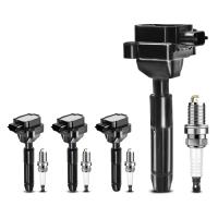 China 4x Black Ignition Coil & IRIDIUM Spark Plug Kits for Mercedes-Benz SLK230 C230 for sale