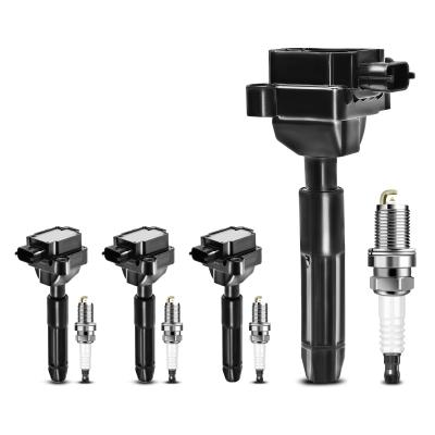 China 4x Black Ignition Coil & IRIDIUM Spark Plug Kits for Mercedes-Benz SLK230 C230 for sale