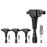 China 4x Black Ignition Coil & IRIDIUM Spark Plug Kits for Mazda 2 2011 13-14 L4 1.5L for sale