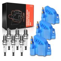 China 3x Blue Ignition Coil & IRIDIUM Spark Plug Kits for Buick Allure 2005-2008 Chevy for sale