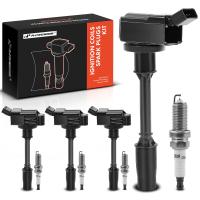 China 4x Black Ignition Coil & IRIDIUM Spark Plug Kits for Lexus GS200t GS300 IS200t for sale