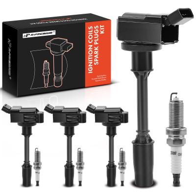 China 4x Black Ignition Coil & IRIDIUM Spark Plug Kits for Lexus GS200t GS300 IS200t for sale