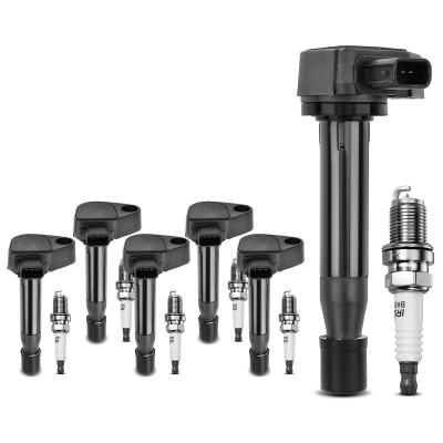 China 6x Black Ignition Coil & IRIDIUM Spark Plug Kits for Honda Accord 00-02 Acura for sale