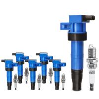 China 6x Blue Ignition Coil & IRIDIUM Spark Plug Kits for Hyundai Santa Fe Sonata for sale