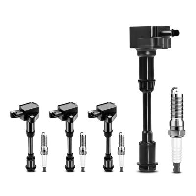 China 4x Black Ignition Coil & IRIDIUM Spark Plug Kits for Ford Escape Fiesta Fusion for sale