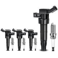 China 4x Ignition Coil & IRIDIUM Spark Plug Kits for Hyundai Sonata 2009-2010 Santa Fe for sale
