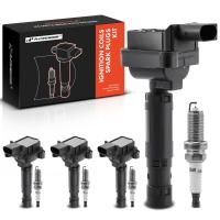 China 4x Black Ignition Coil & IRIDIUM Spark Plug Kits for Mercedes-Benz C230 03-05 for sale