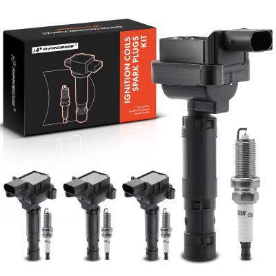 China 4x Black Ignition Coil & IRIDIUM Spark Plug Kits for Mercedes-Benz C230 03-05 for sale