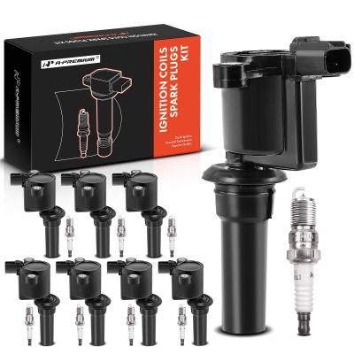 China 8x Black Ignition Coil & IRIDIUM Spark Plug Kits for Ford Taurus 1996-1999 3.4L for sale